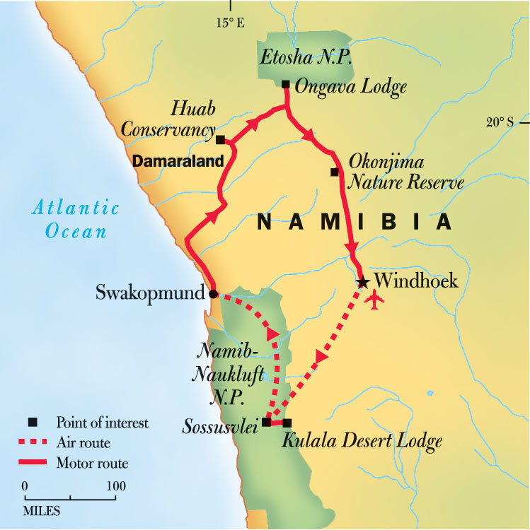 Africa Map Namib Desert
