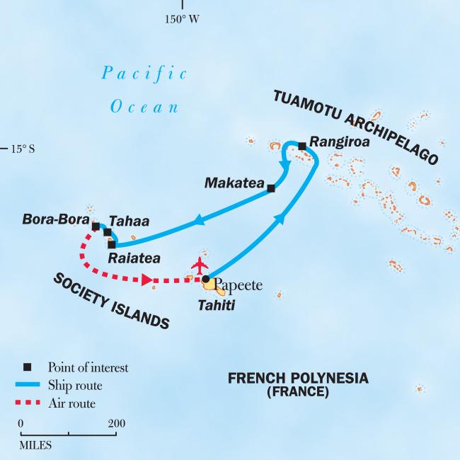 Tahiti Islands Map