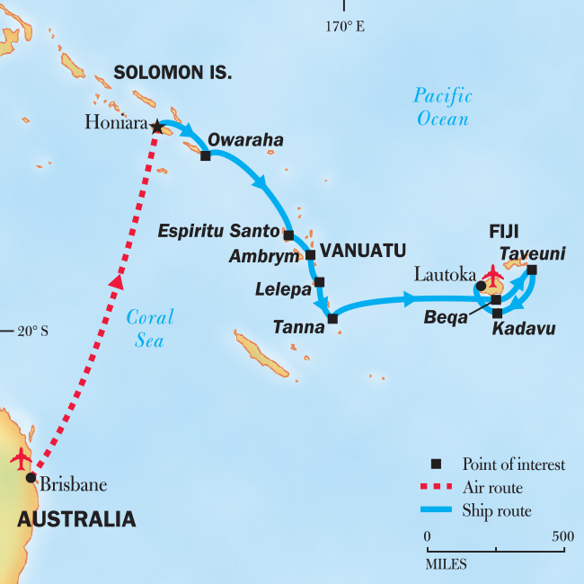 Solomon Islands Pacific Map
