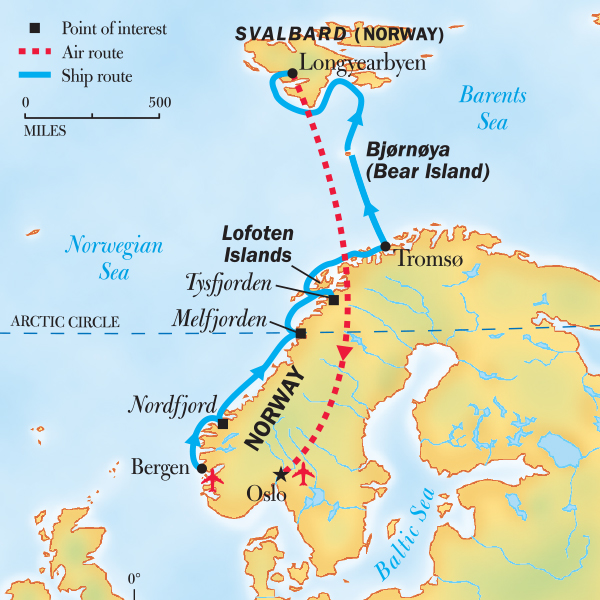 Norwegian Fjords Map