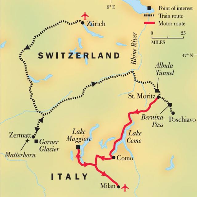 Swiss Train: Swiss Alps Train Tour - Switzerland & Italy | National ...