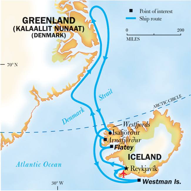 Leif Ericson Voyage Map