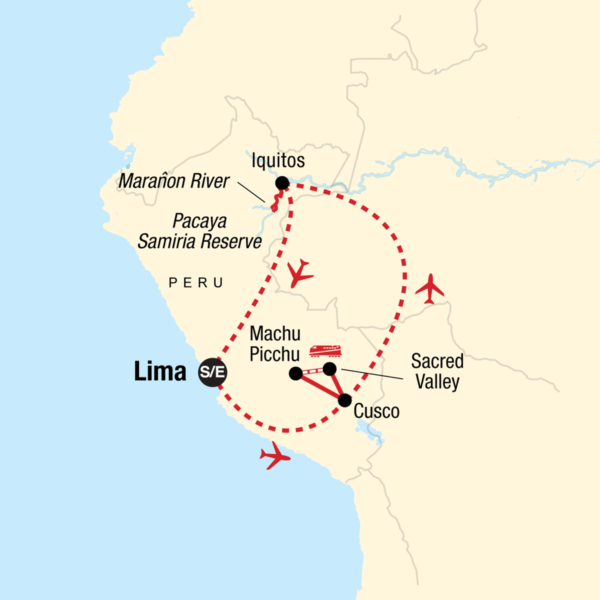 Amazon River Valley Map