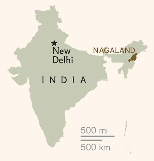 Naga India Map